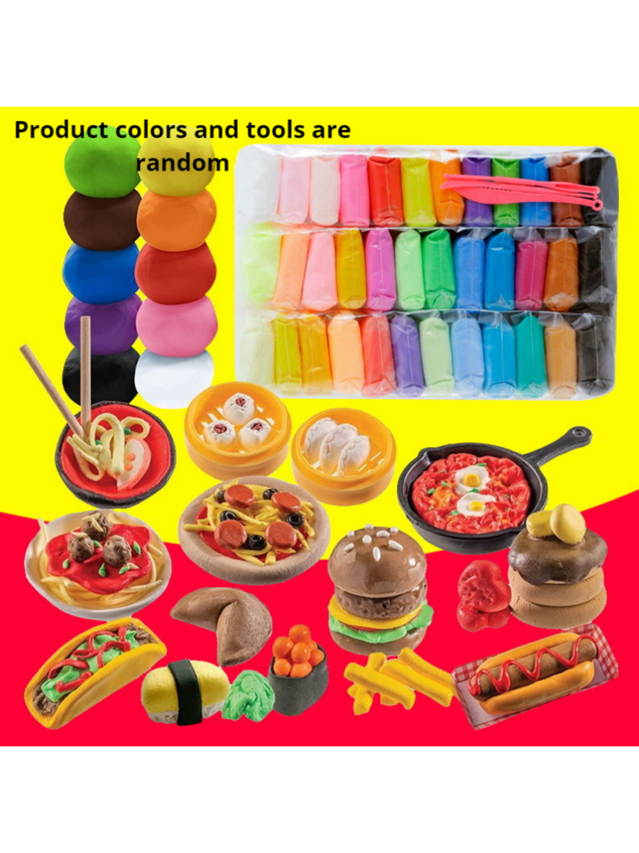 12/24/36 Color Super Light Clay Set, Handmade Modeling Clay Kit ...