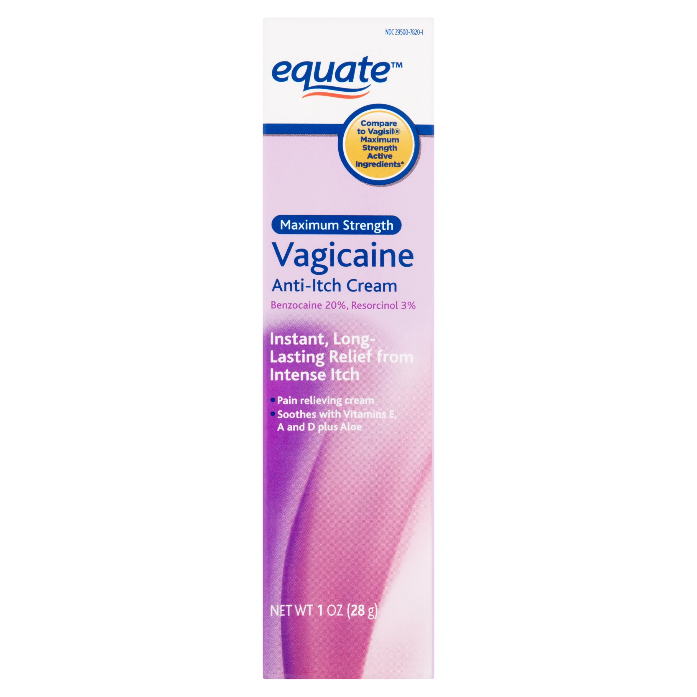 Buy Equate Maximum Strength Vagicaine Anti-Itch Cream, 1 oz Online at ...