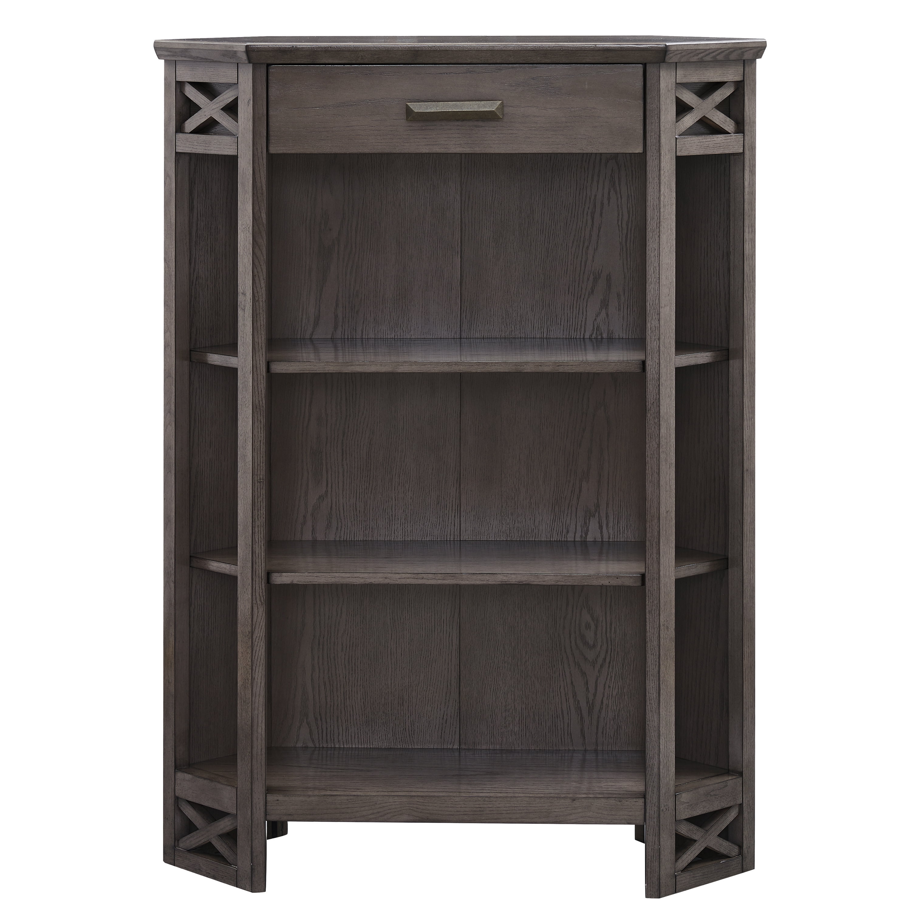 Design House Leick Home Mantel Corner Bookcase in Smoke Gray - Walmart.com