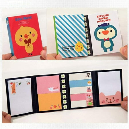Cartoon Cute Unicorn Sticky Note Multi Fold Writing Pad Label ...