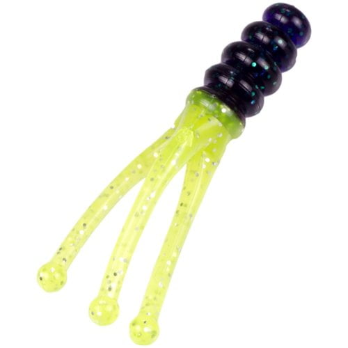 Strike King Mr. Crappie 2" Joker Lure, Junebug & Chartreuse Glitter ...
