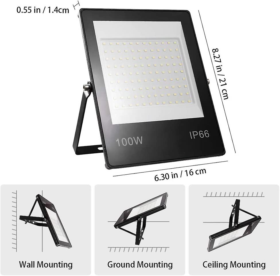 100w Luz de inundación llevada al aire libre Yinet-eu 10000lm Seguridad ...