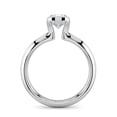 925 Silver 2CT Oval Cut Lab Grown Diamond Halo Bezel Set Engagement ...