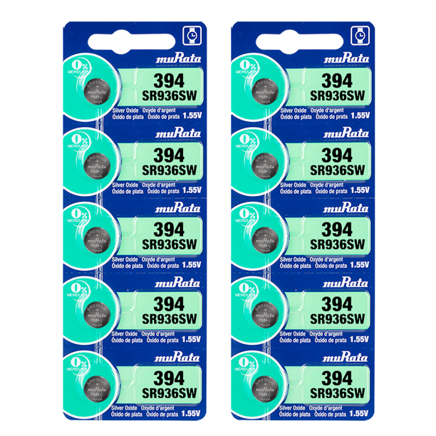 Murata 394 SR936SW Battery 1.55V Silver Oxide Watch Button Cell ...