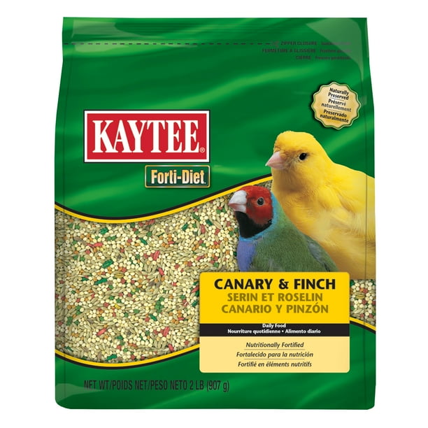 Kaytee Forti-Diet Pet Canary and Finch Pet Bird Food Seed, 2 lb ...