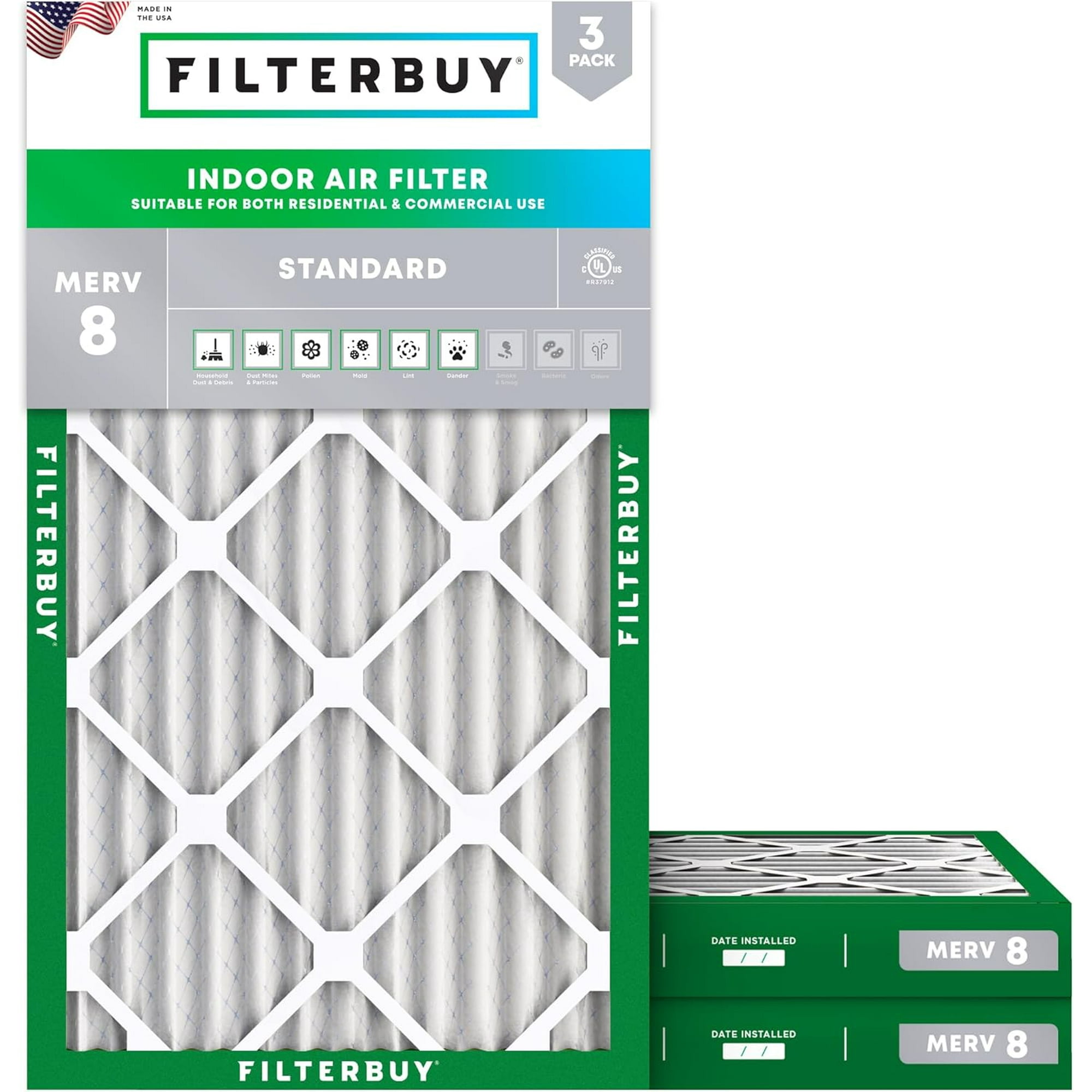 Click here for Filterbuy 10x25x2 Merv 8 (Mpr 600) Dust Defense  P... prices
