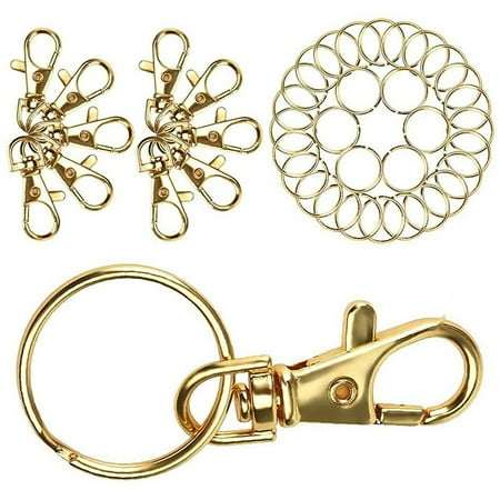 Justharion 25 Pieces Key Rings Zinc Alloy Lightweight Key Chain Blank ...