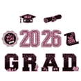 2026 Graduation Decorations 10PCS Glittering Plastic Patio Signs with ...