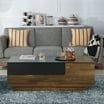 Furniture of America Torme Storage Wood Reclaimed Oak Coffee Table with Casters - Walmart.com