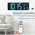 XREXS 16.5 in Digital Wall Clock with Bluetooth, Alarm, Calendar ...