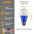 Sunlite Indoor Colorful Led A19 Light Bulbs 3w 25w Equivalent E26