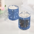 2 PCS Plastic Storage Canister Clear with Lids Airtight Cotton Swabs ...