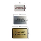 Classic Framed Please Keep Kitchen Clean Sign (White) - Large - Walmart.com