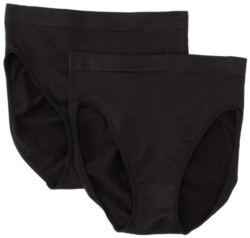 Maidenform Flexees Women's Shapewear Hi-Cut Brief 2-Pack, Black, Small ...