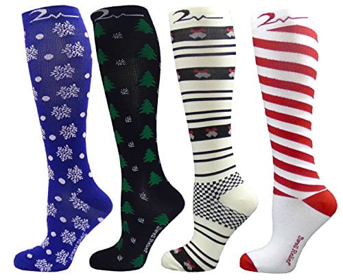 4 Pair Small/Medium Extra Soft Colorful Moderate Graduated Compression ...