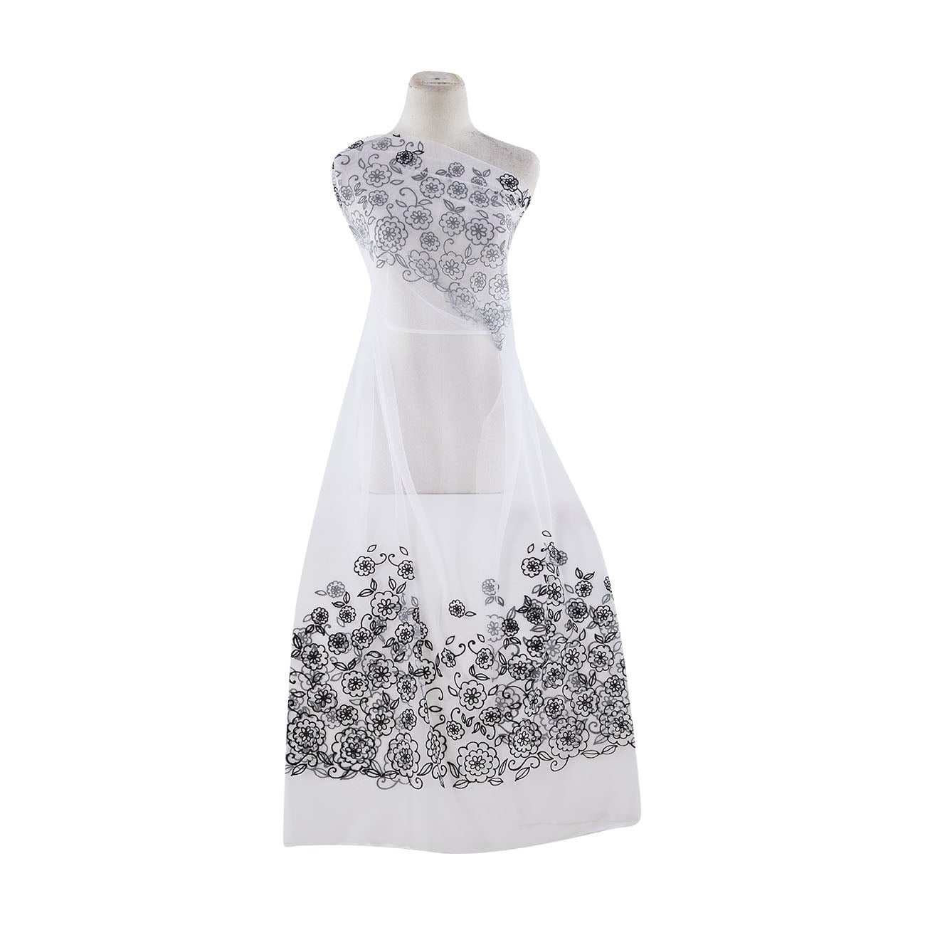 ZELOUF Double Border Flock With Mixed Glitter On Tulle , Sewing, DIY ...