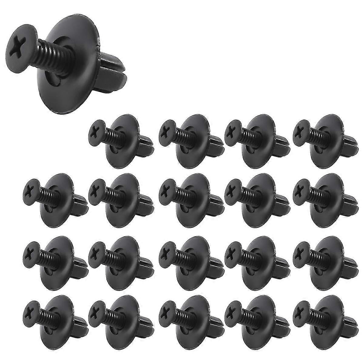 20 Pcs 8mm Hole Push in Expanding Screw Panel Clips Plastic Rivet ...