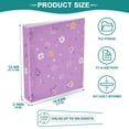 Chic Flowers in Multicolor Round Ring Binder 3 Rings 1.5" Capacity File ...