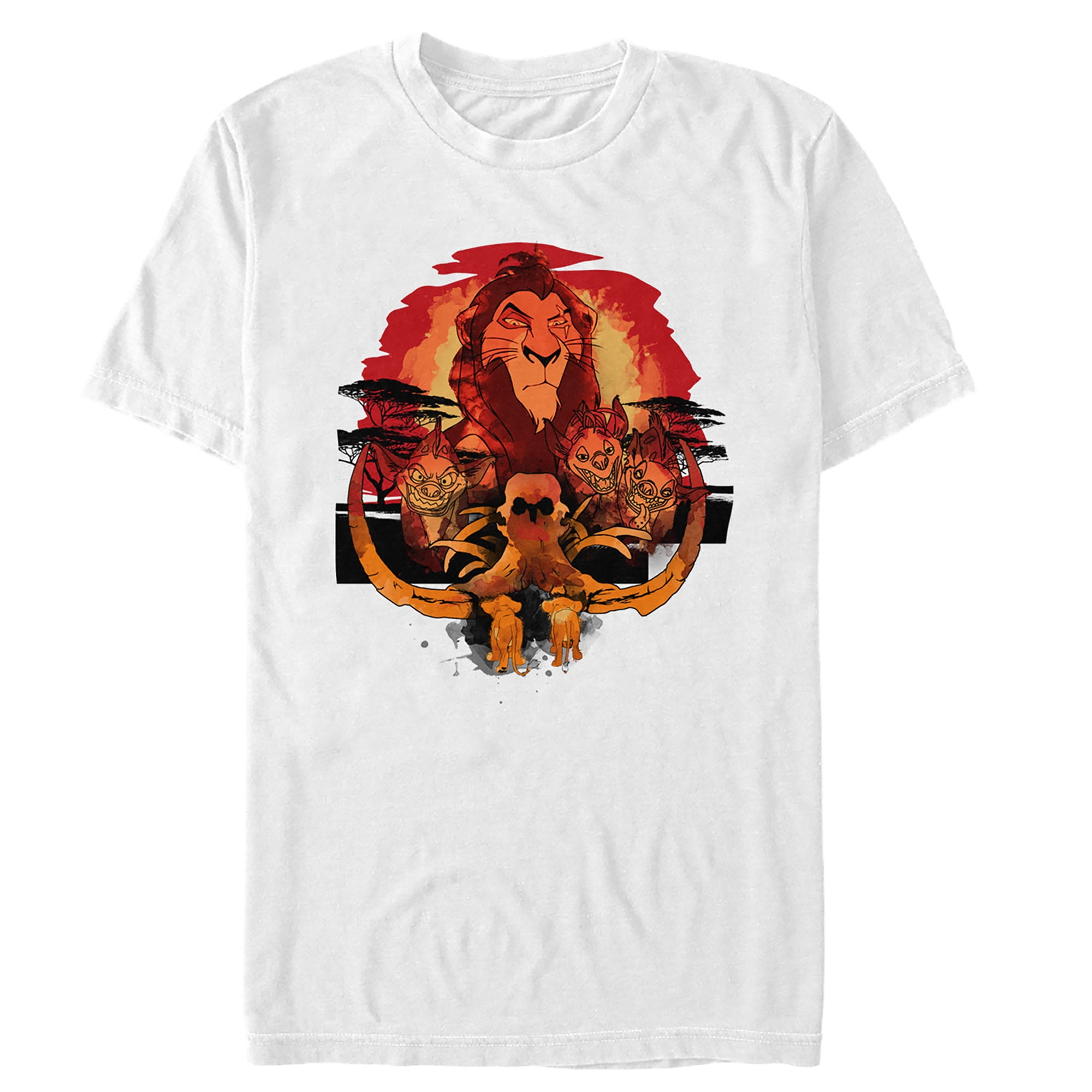 Men's Lion King Scar Elephant Graveyard Graphic Tee White 3X Large ...