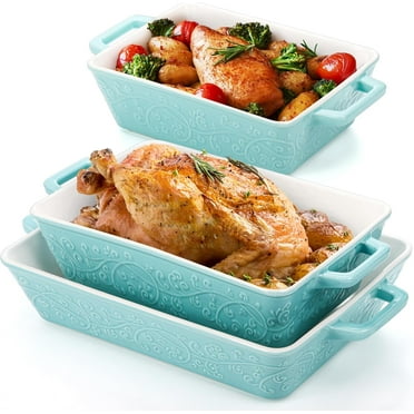 Bico Tunisian Stoneware Baking Dish, Lasagna Pan, Large Rectangular ...
