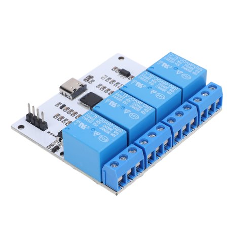 USB To 340 Module, 5V Over Current Safety Serial Control Relay Module 4 ...