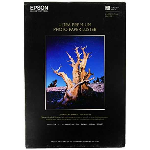 Epson Ultra Premium Photo Paper LUSTER (13x19 Inches, 50 Sheets ...
