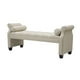 Jocelyn Tufted Roll Arm Entryway Bench, Sky Neutral - Walmart.com