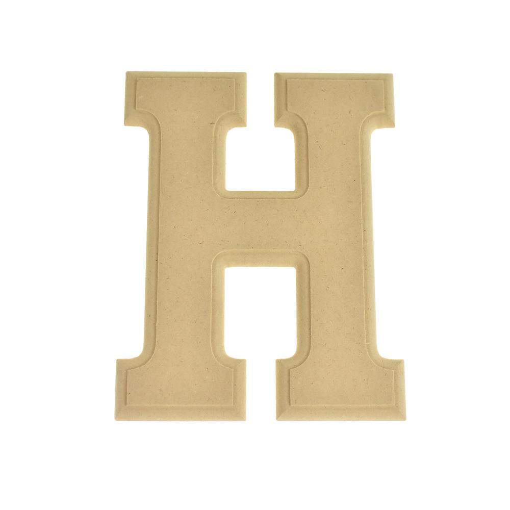 Pressed Board Beveled Wooden Letter H, Natural, 6-Inch - Walmart.com ...