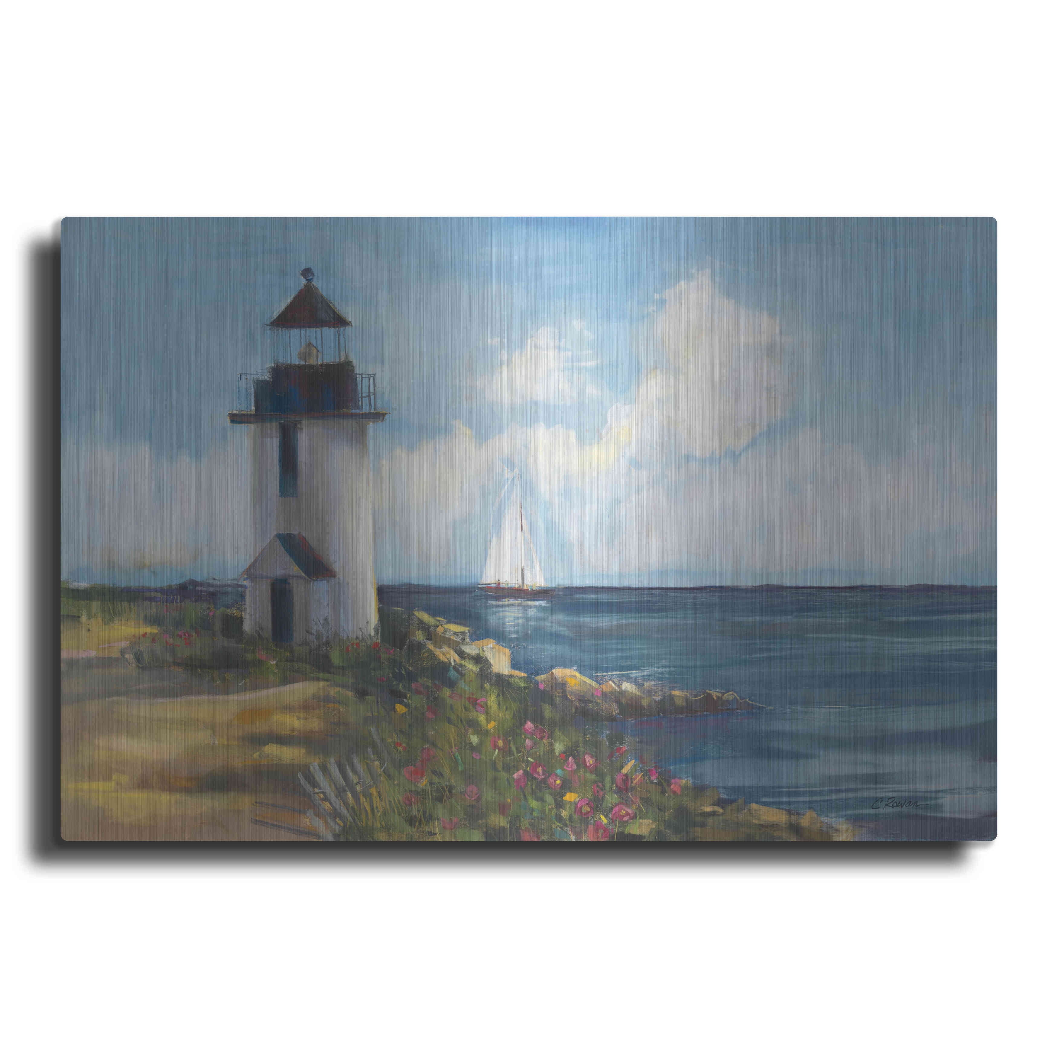 Luxe Metal Art 'Sunday Morning Sail' by Carol Rowan, Metal Wall Art, 24 ...
