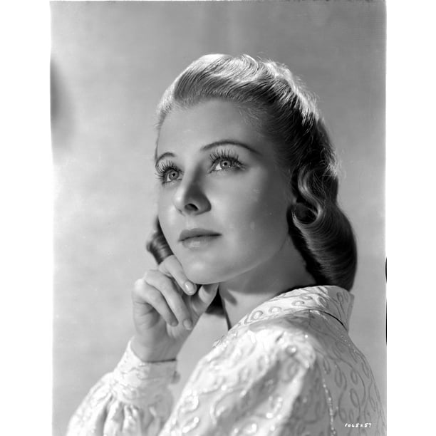 Florence Rice on a Printed Long Sleeve and Hand on Chin Photo Print (24 ...