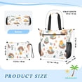 DIXRUYEE Pink Polka-dot Butterflies Pattern Large Water-Resistant Tote ...