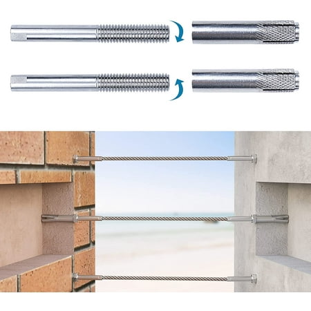 Swage Lag Screws Left & Right 1/8" Cable Railing Kit, Swage Expansion ...