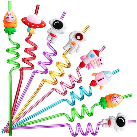 24 Reusable Space Straws for Kids Outer Space Solar System Rocket ...