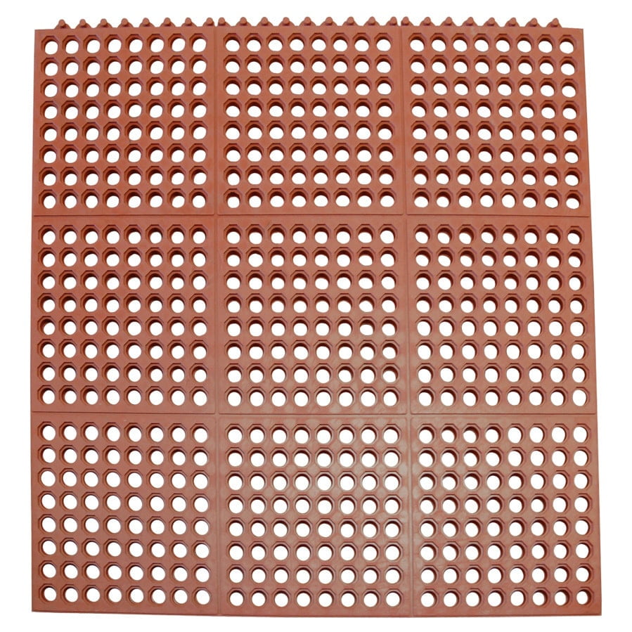 Rubber-Cal "Dura-Chef Interlock" Anti-Fatigue Matting - 5/8 in x 3 ft x ...
