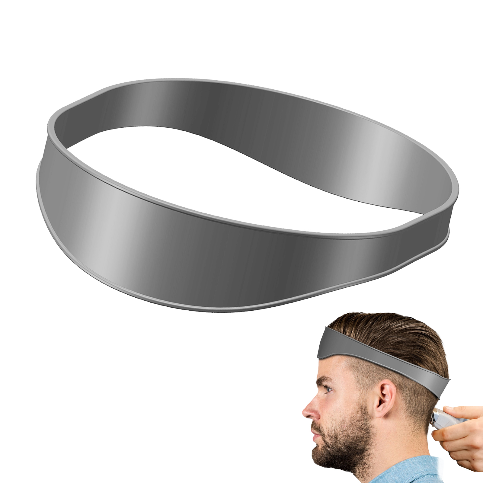 Fade Guide and Neckline Shaving Template | Curved Silicone Band | Great ...