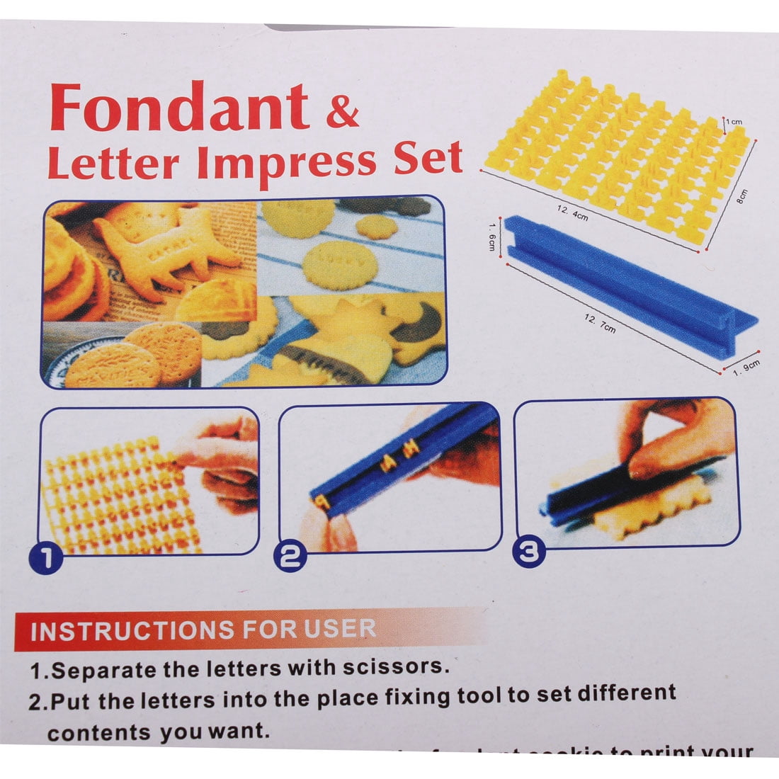 Cake Decorating Fondant Letter Press Set Embossing Modelling Mold ...