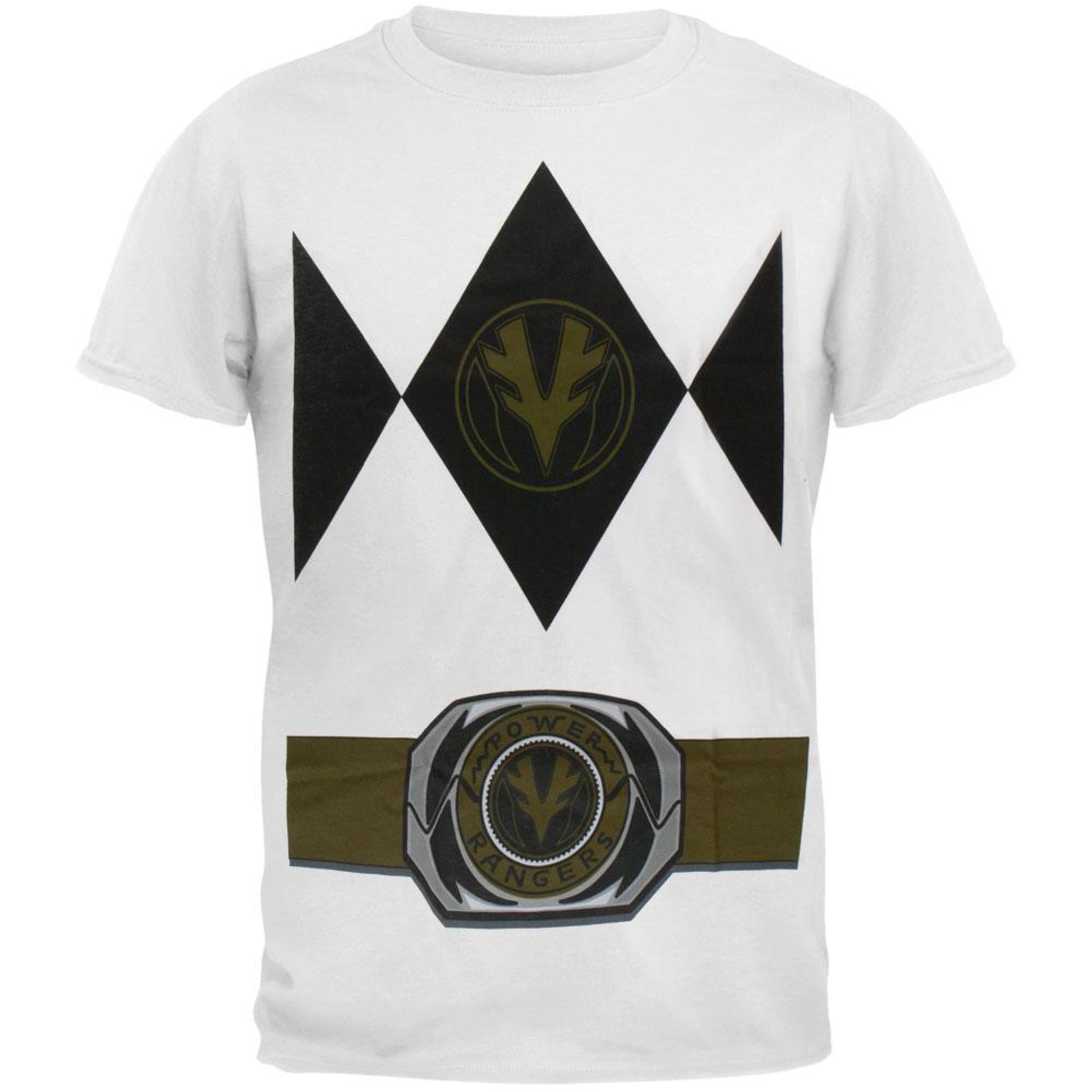 Power Rangers - White Ranger Uniform Costume Adult T-Shirt - Walmart.com