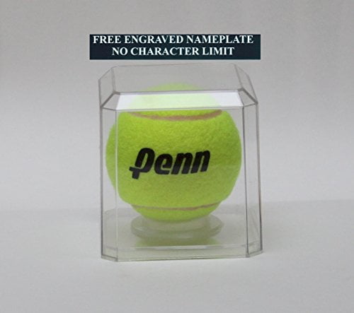 Tennis Ball Personalized Acrylic Display Case with Beveled Edges and ...