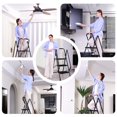 5-Step Folding Ladder Stool with Anti-Slip Pedals, 300LB Steel Step ...