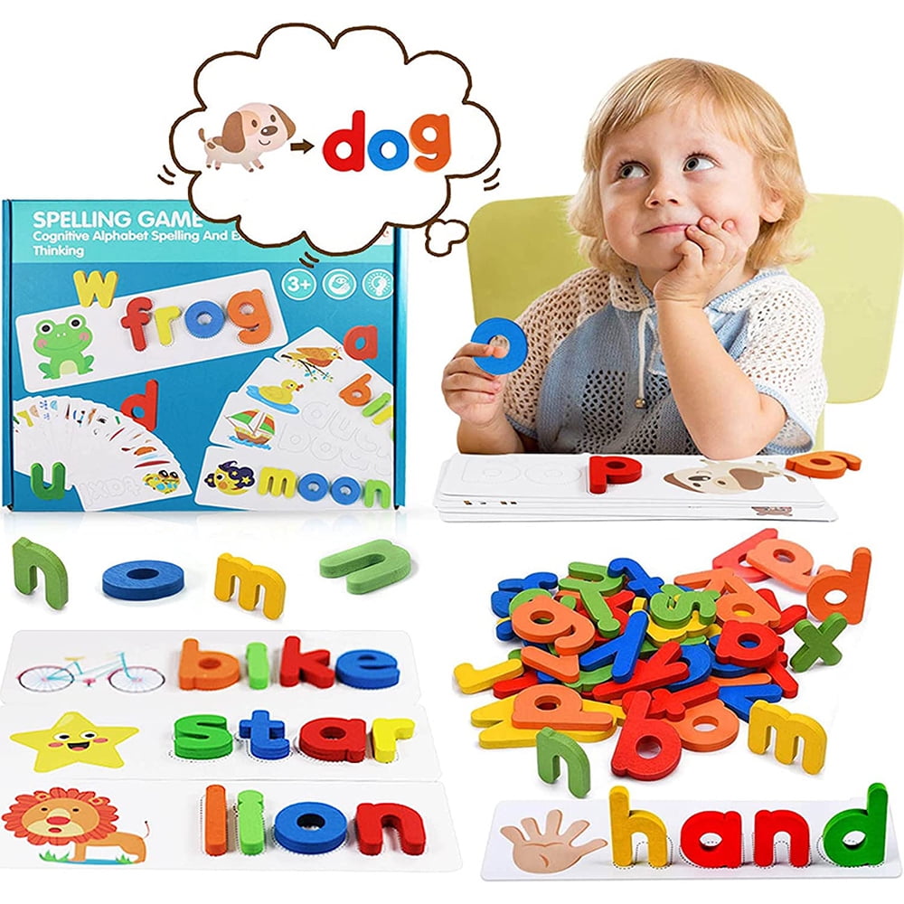 80 PCS See and Spell Learning Toys, Sight Words Games Educational ...