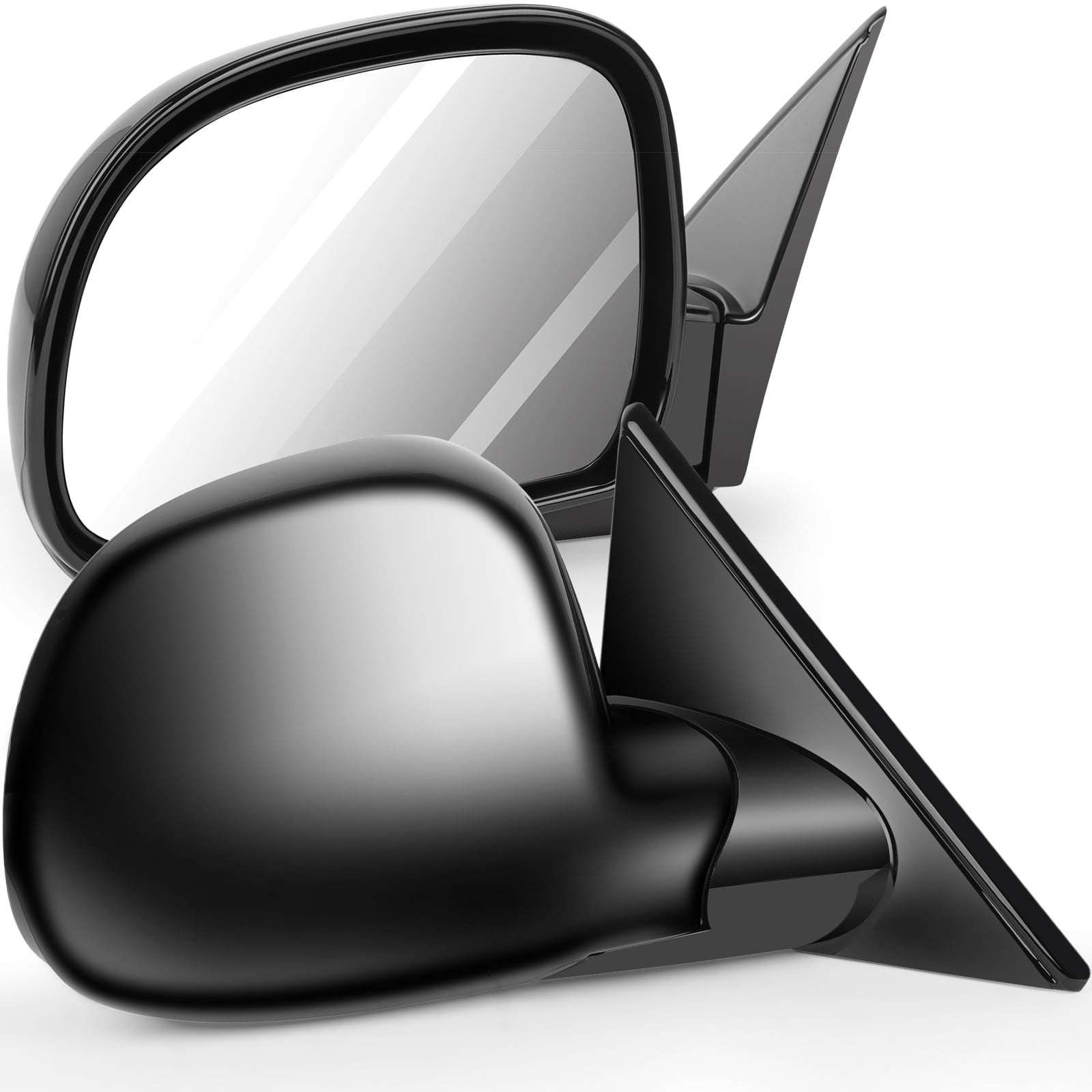 CCIYU Black Left and Right Side View Mirror Manual Folding Non-Heated ...