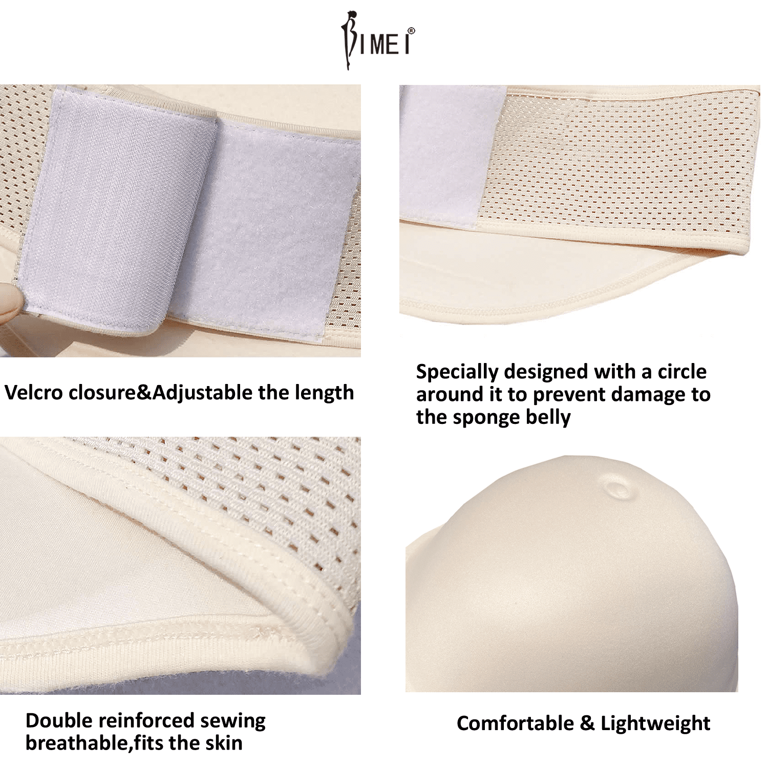 Buy BIMEI Fake Pregnant Belly Sponge Velcro Closure Lightweight ...