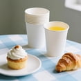 12-ounce white hot drink paper cup - 120 pack - disposable paper coffee ...