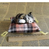 NWJ Realistic Artificial Fur Cat - Adorable Calico, Black, and Sleeping ...