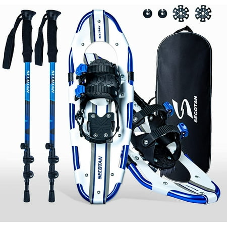 30 Inches Blue Snowshoes, Lightweight Aluminum All Terrain Snowshoes ...