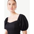 Scoop Womens Puff Sleeve Mini Dress