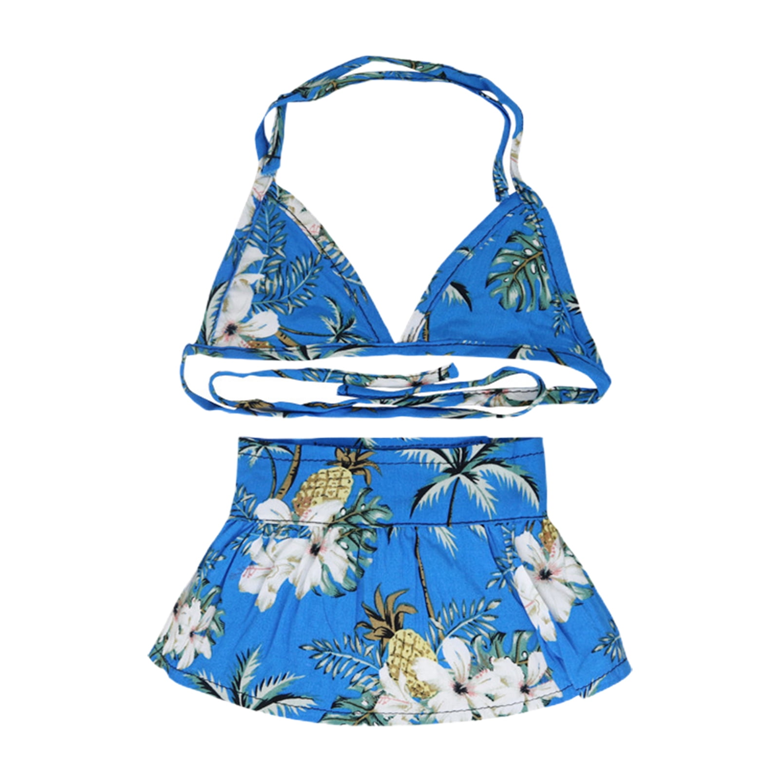 Pet Swimsuit Set - Soft, Eye-catching Floral Print - Lace-up Design ...