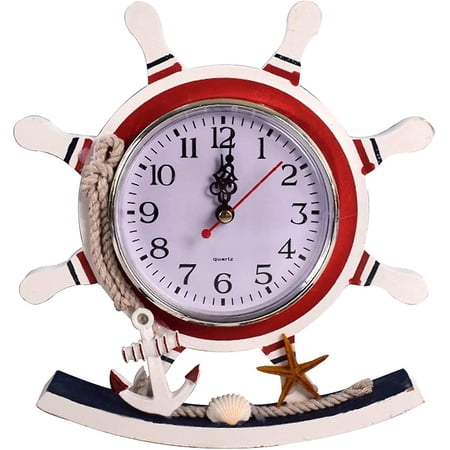 Mediterranean Style Desk Clock Portable Steering Wheel Office Desk ...