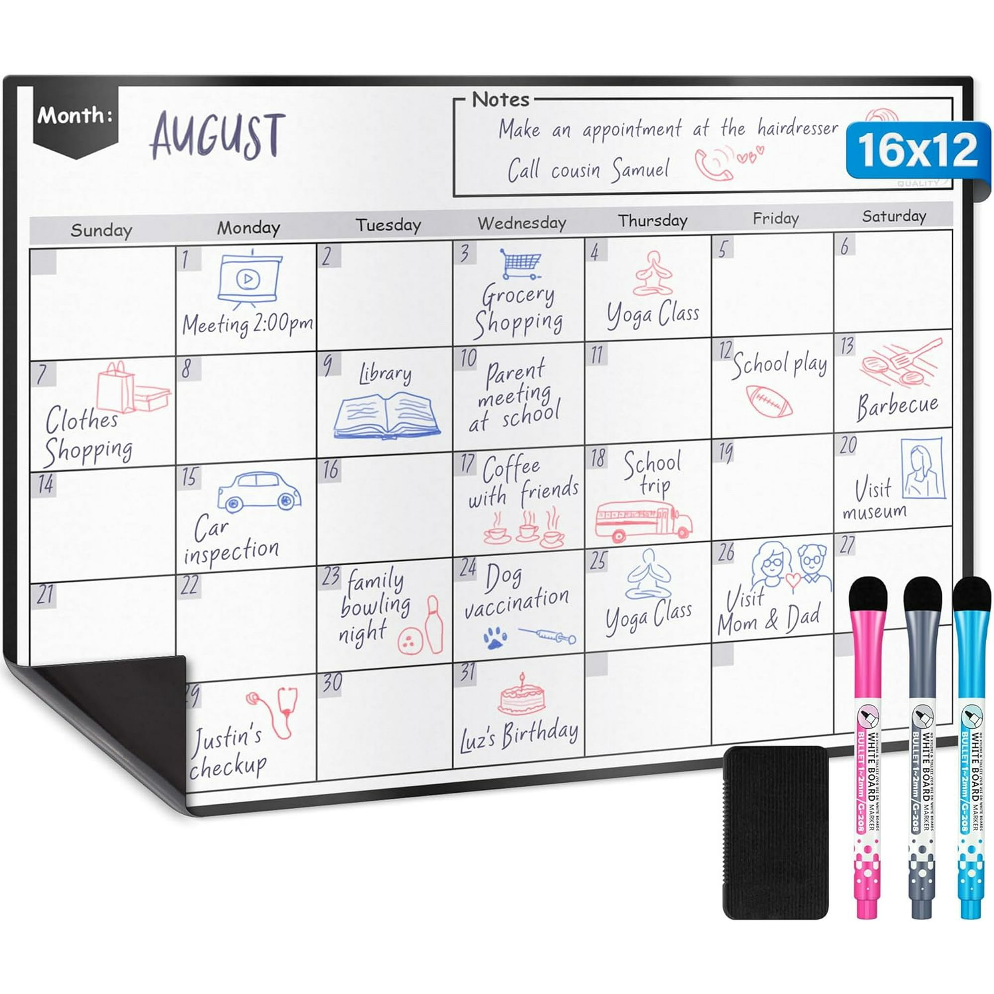 Click here for Surjde Magnetic Dry Erase Whiteboard Calendar For... prices