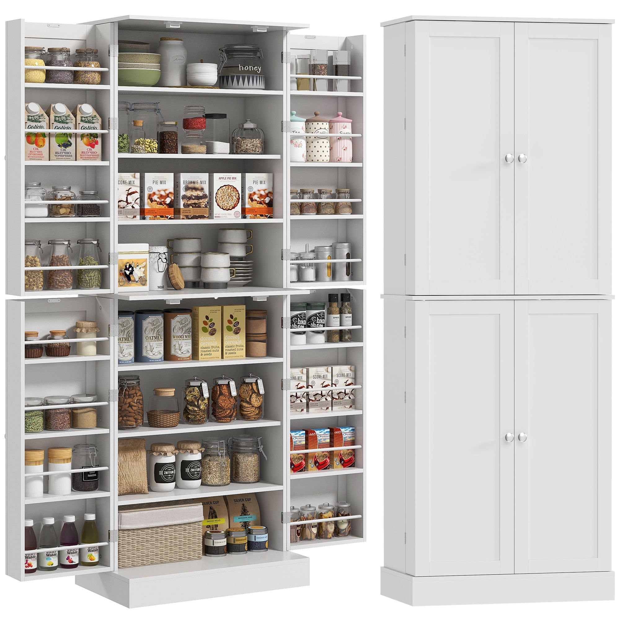 Click here for Homcom 65 Kitchen Pantry Cabinet With Adjustable S... prices